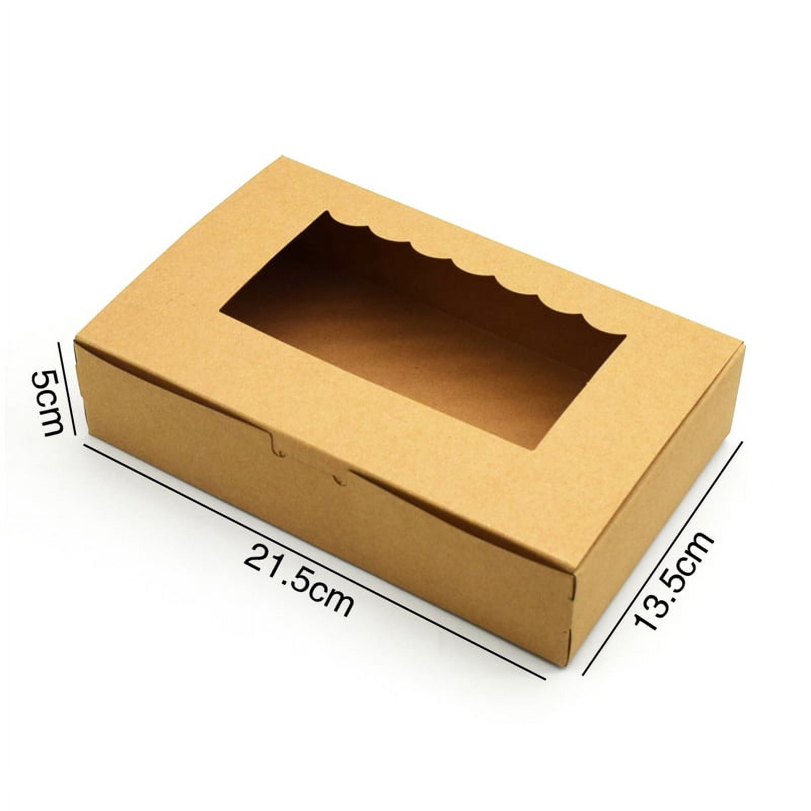 Alexsix Naturally Kraft Bakery Pie Box With PVC Window Large Cookie Box ...