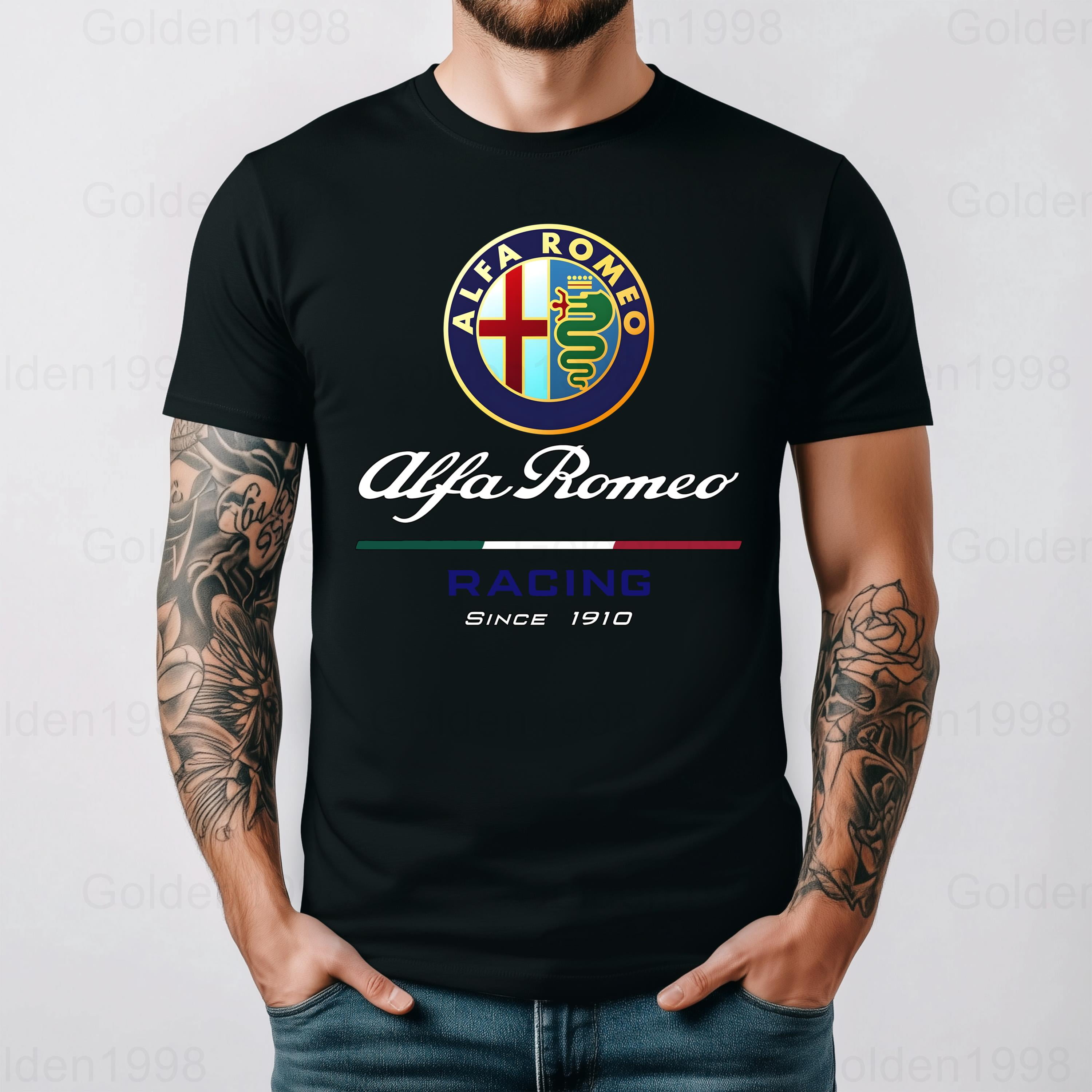 Alfa Romeo Italian Racing Sport Car Legendary Auto Brand Graphic Tee,for men & women up to 5XL ...