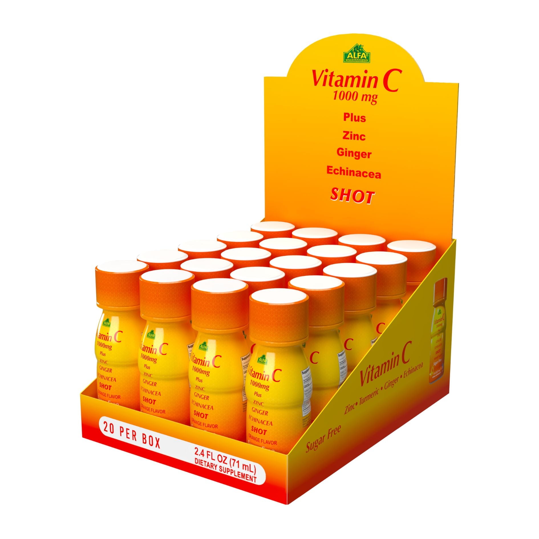Alfa Vitamins Vitamin C 1,000mg, Zinc, Turmeric, Ginger, Echinacea ...