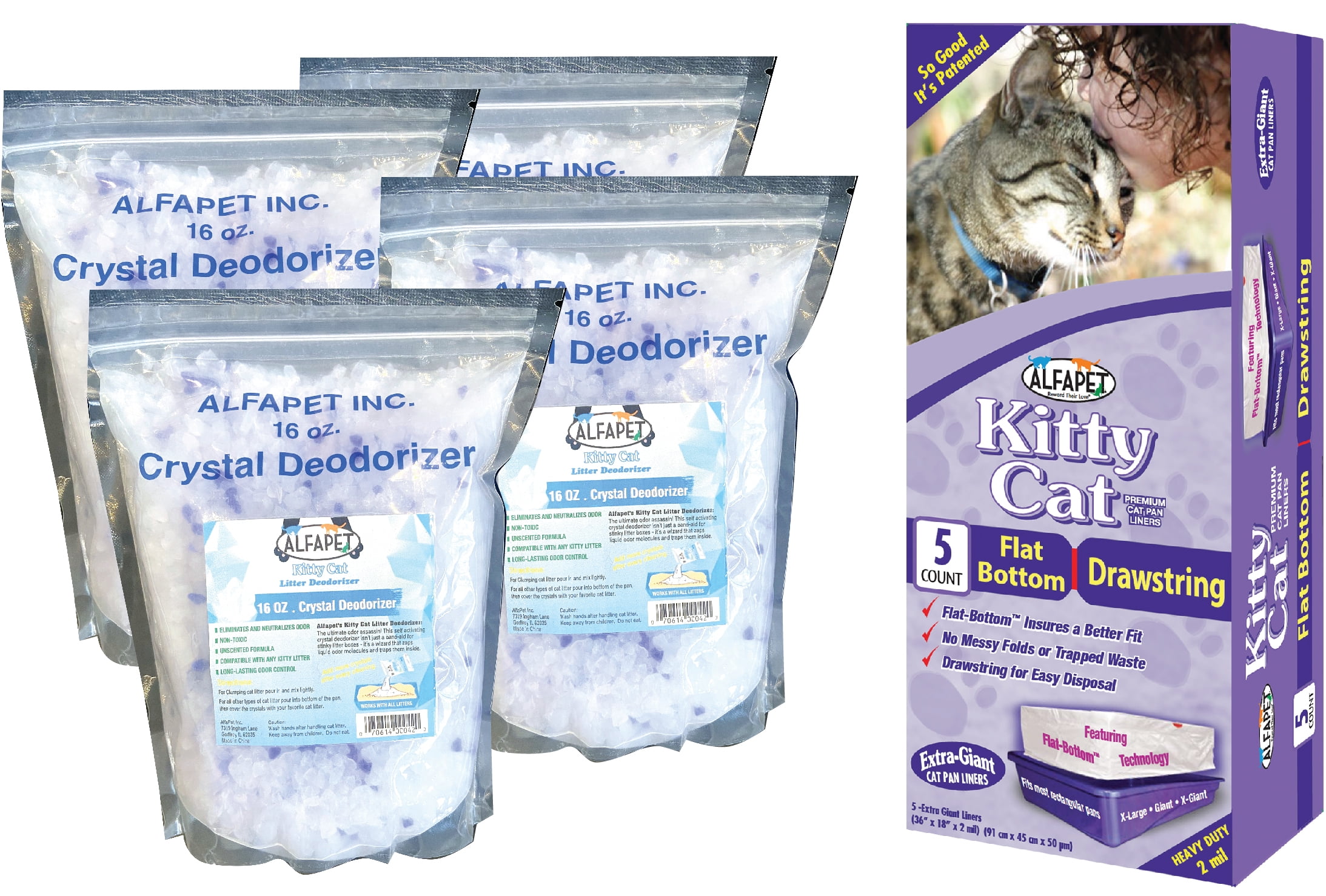 AlfaPet Cat Litter Box Crystal Deodorizers - Sanitary Pack - Walmart.com