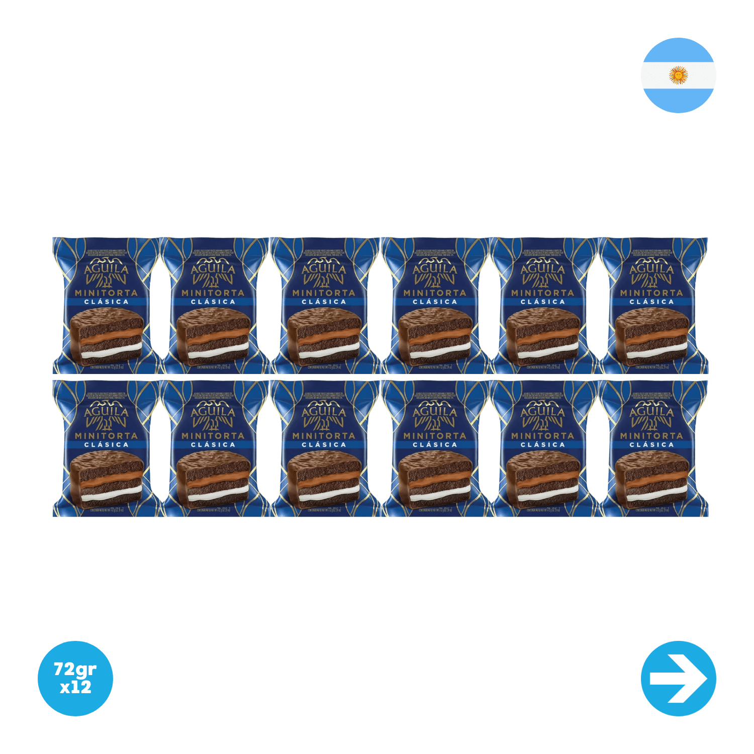 Alfajor Aguila Mini Torta Clasico X12Units - Walmart.com