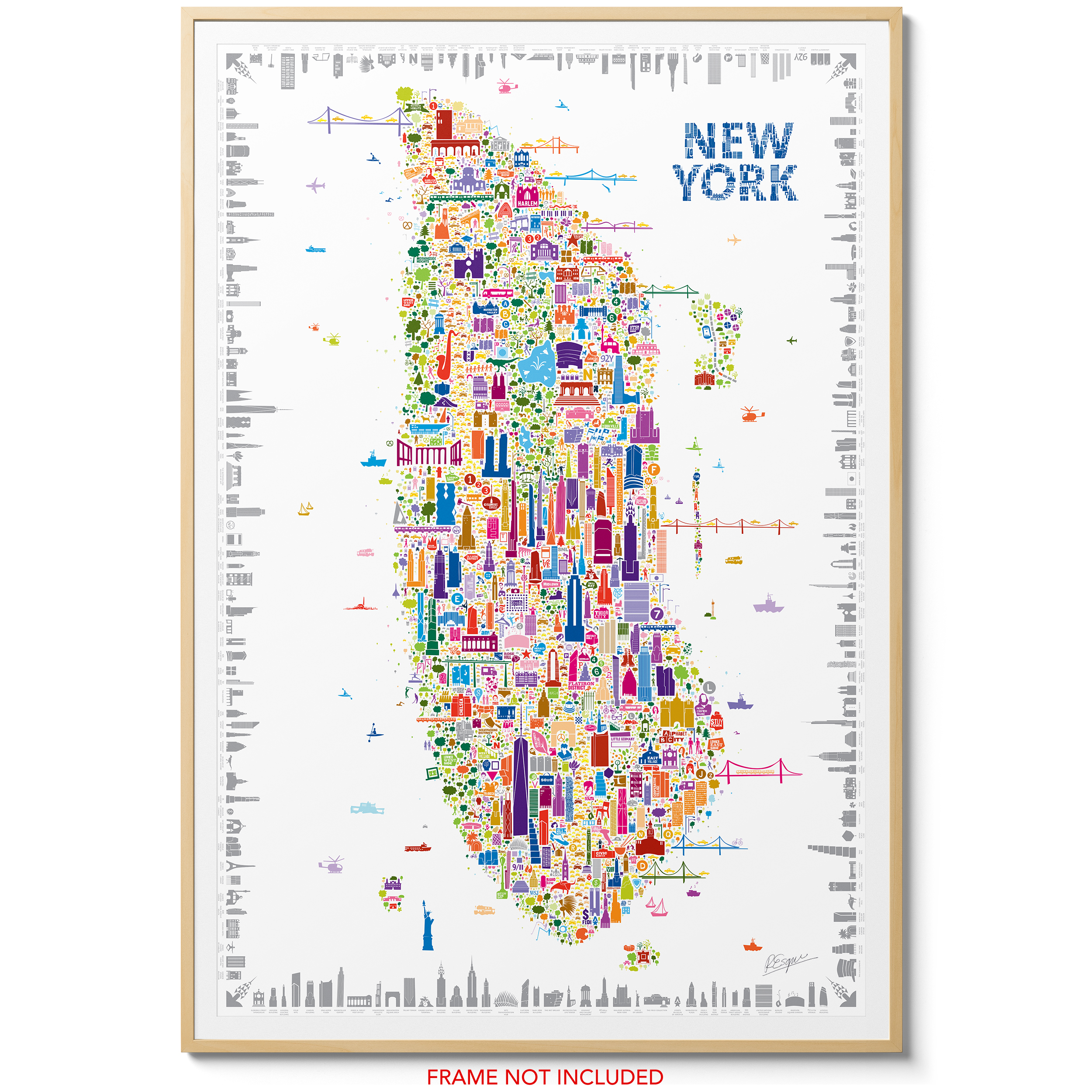 Alfalfa New York Iconic NY Wall Art Poster Decor for Modern Home ...