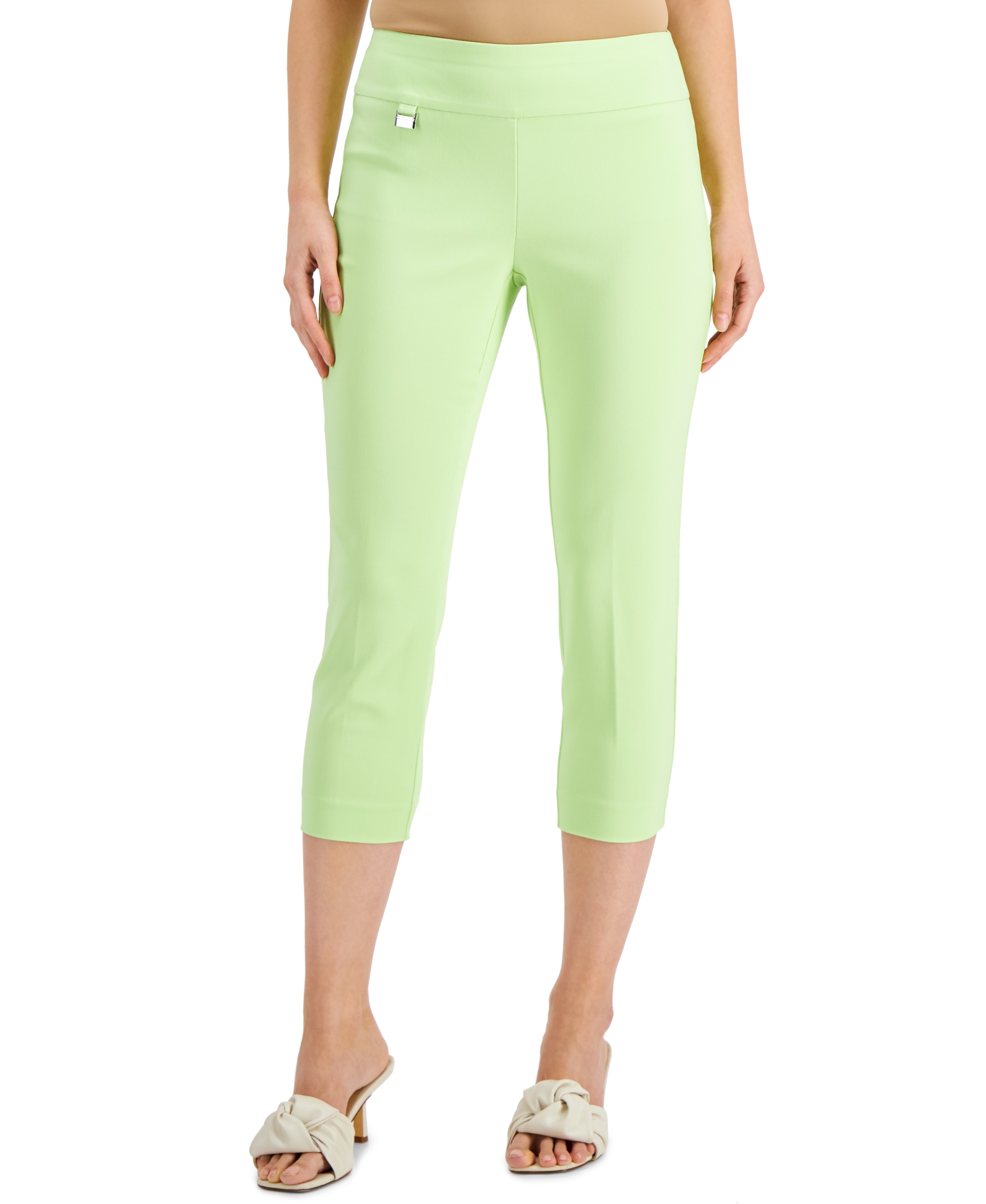 Alfani Essential Capri Pull On With Tummy Control Sizes Melon Sky Green ...