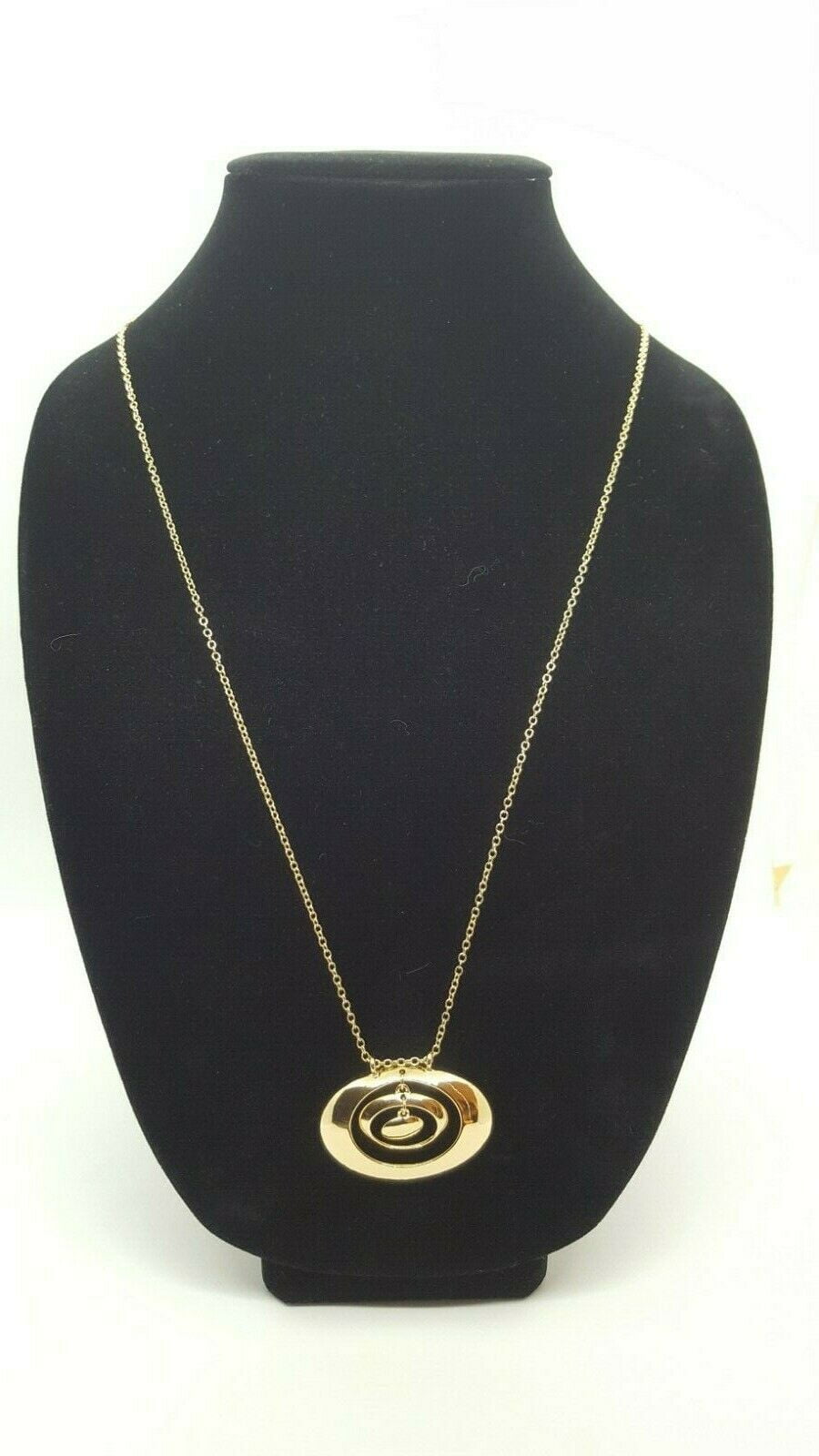 Alfani Gold-Tone Circle Pendant Necklace 32 Inch Chain - Walmart.com