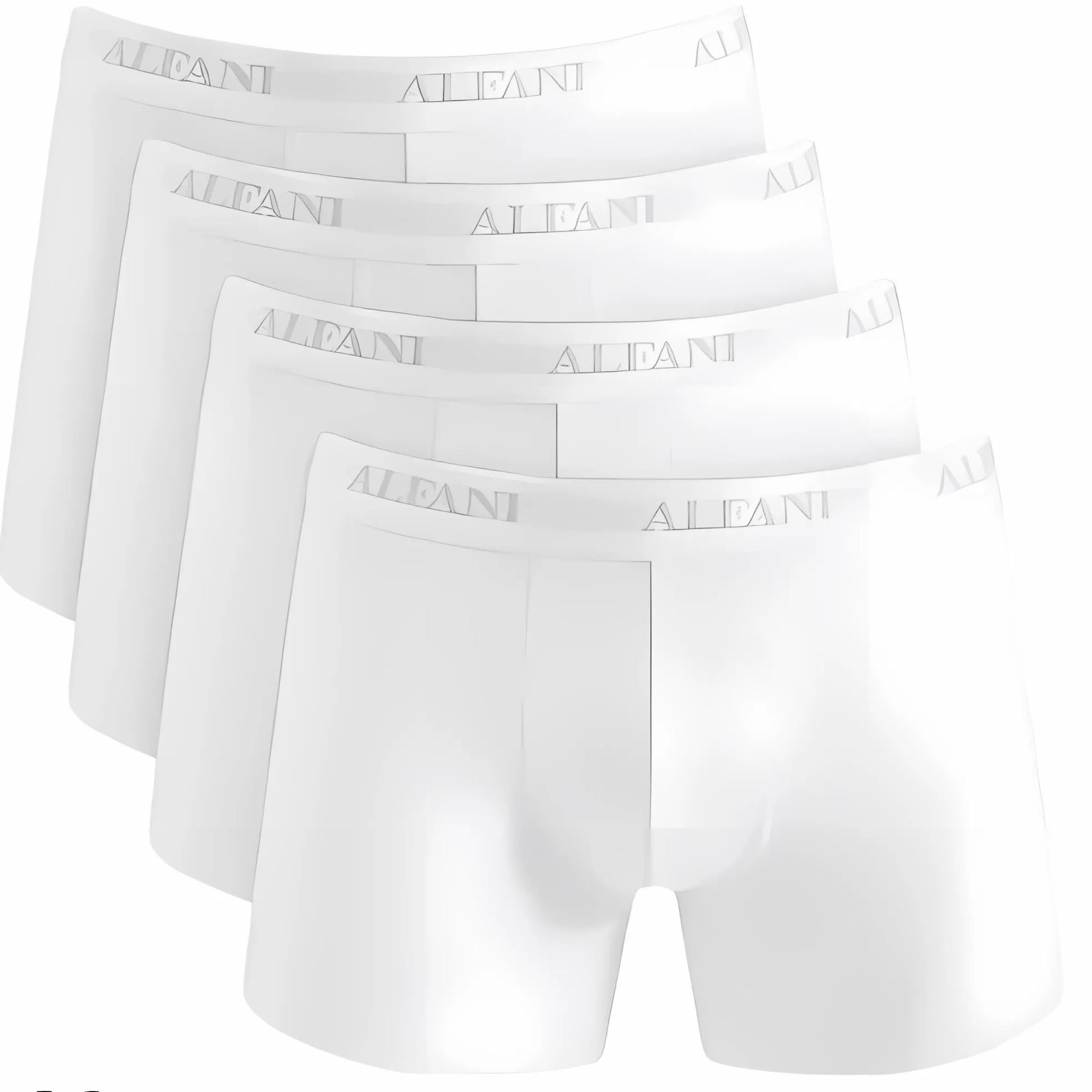 Alfani Men’s 4-Pack Boxer Briefs, 100% Cotton, Tagless, Bright White ...