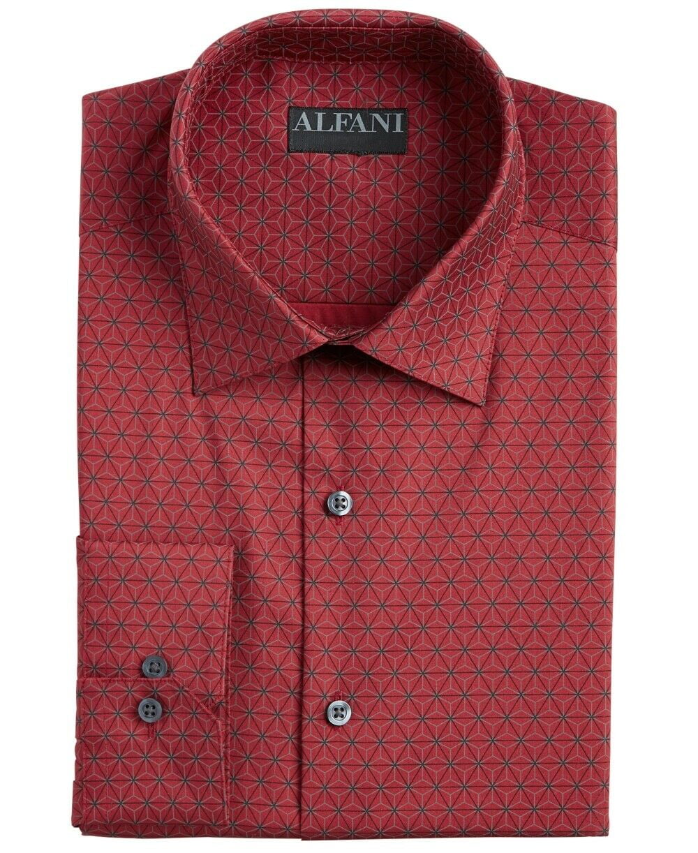 Alfani Men's Alfatech Classic/Regular Fit Performance Stretch Geo-Print ...