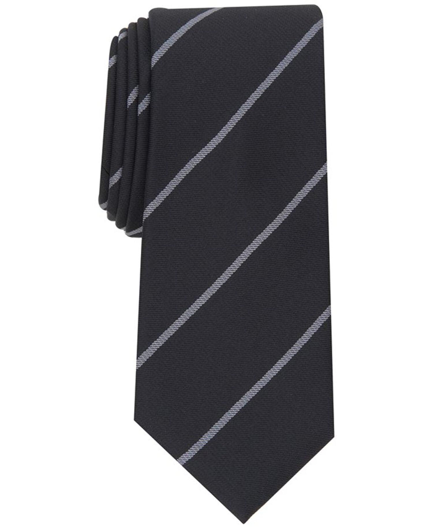 Alfani Men's Hadley Stripe Tie Black Necktie - Walmart.com