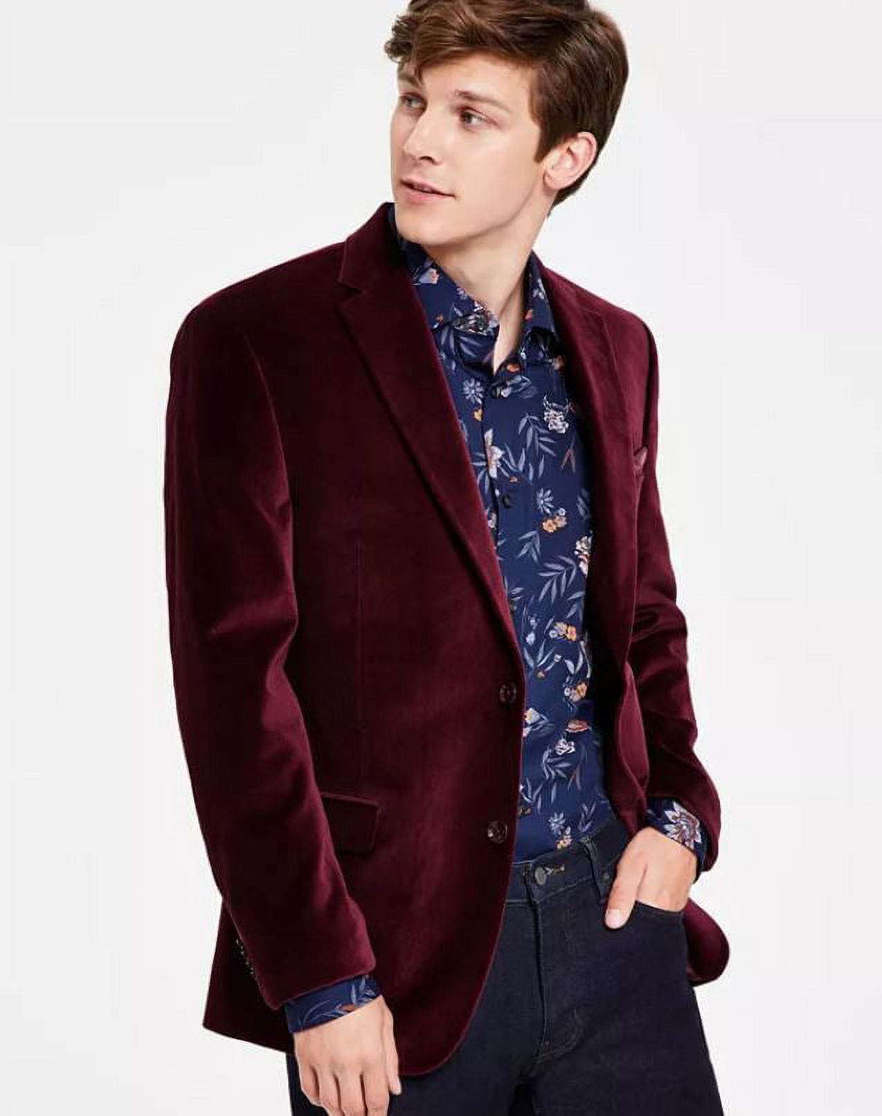 Alfani Men's Slim-Fit Solid Velvet Blazer, 42 Large - Walmart.com