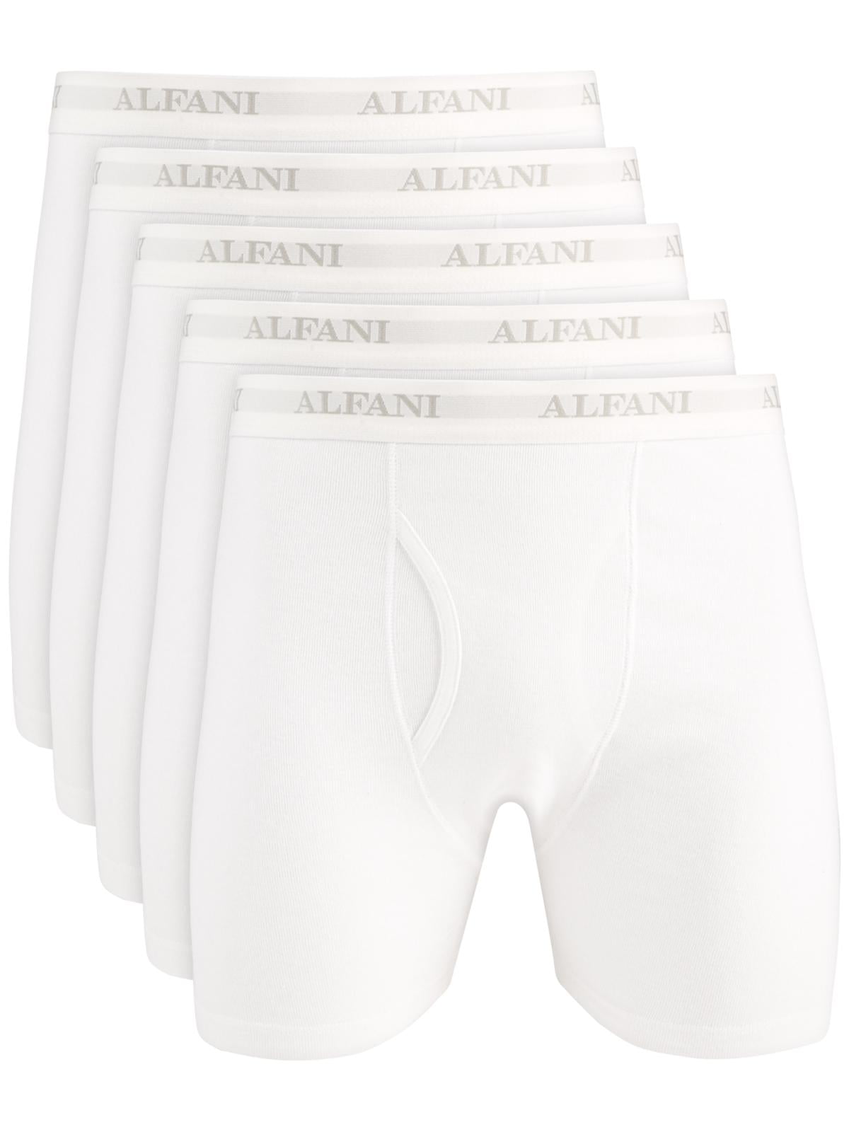 Alfani Men's Boxer Briefs, 5 Pack, Moisture Wicking, 60% Cotton ...