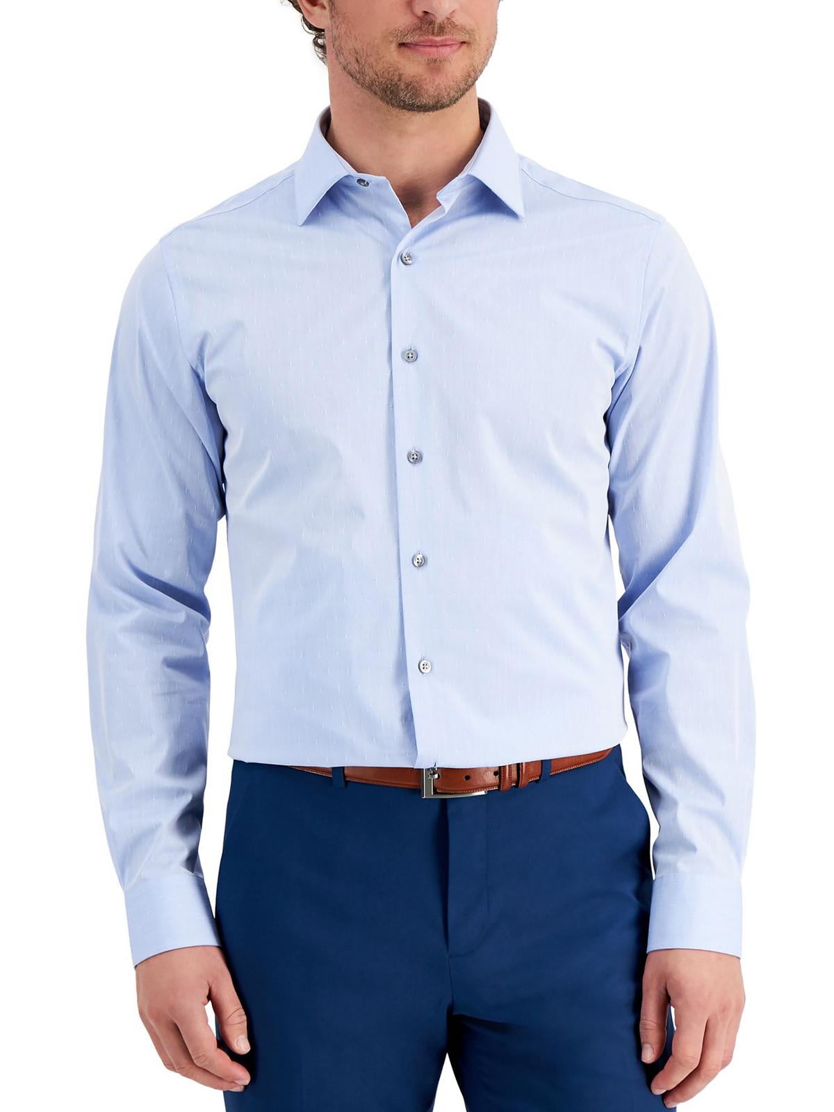 Alfani Mens Slim Fit Stretch Dress Shirt - Walmart.com