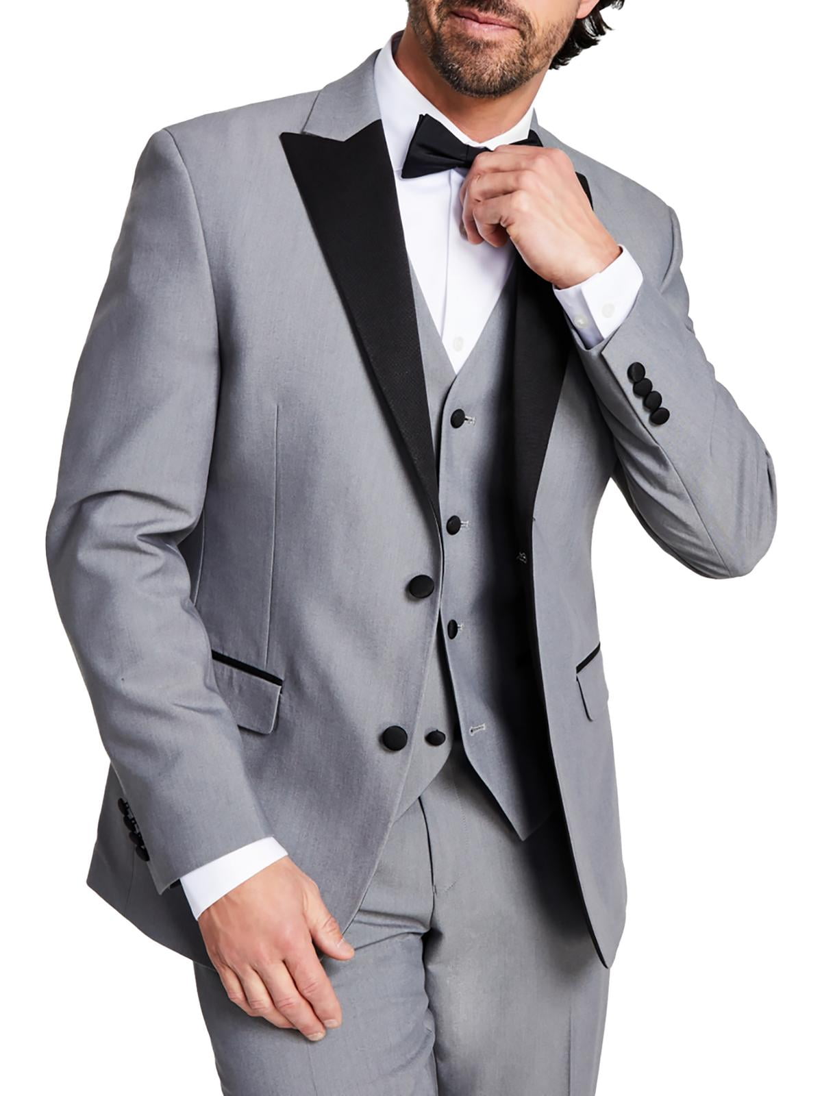 Alfani Mens Slim-Fit Peak Lapel Tuxedo Jacket 44 Short Light Grey - NWT ...