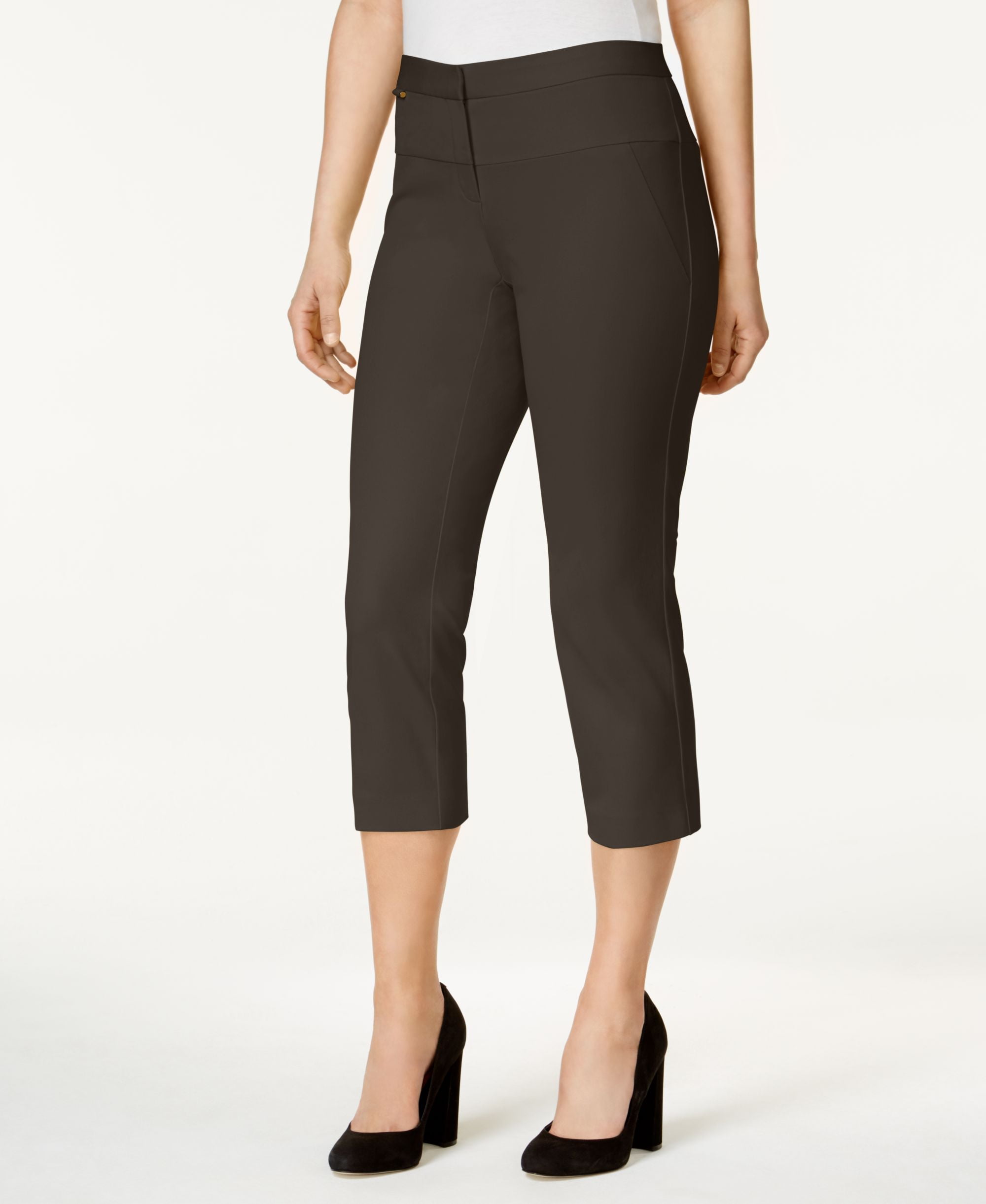 Alfani Petite Hardware Capri Pants?id=463 Urban Olive 2P - Walmart.com