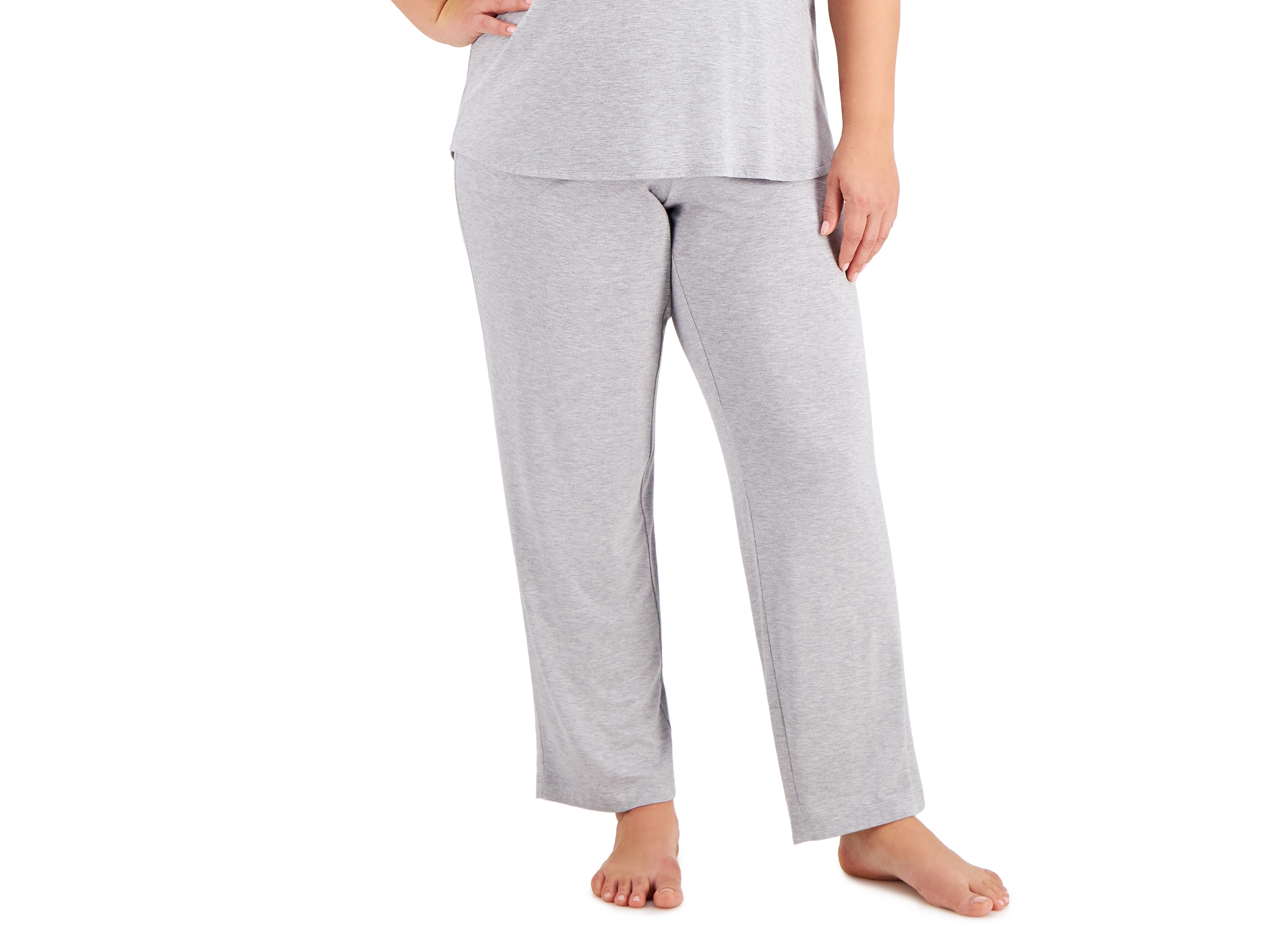 Alfani Plus Size Essential Pajama Pants Hy Grey Hthr 3X - Walmart.com