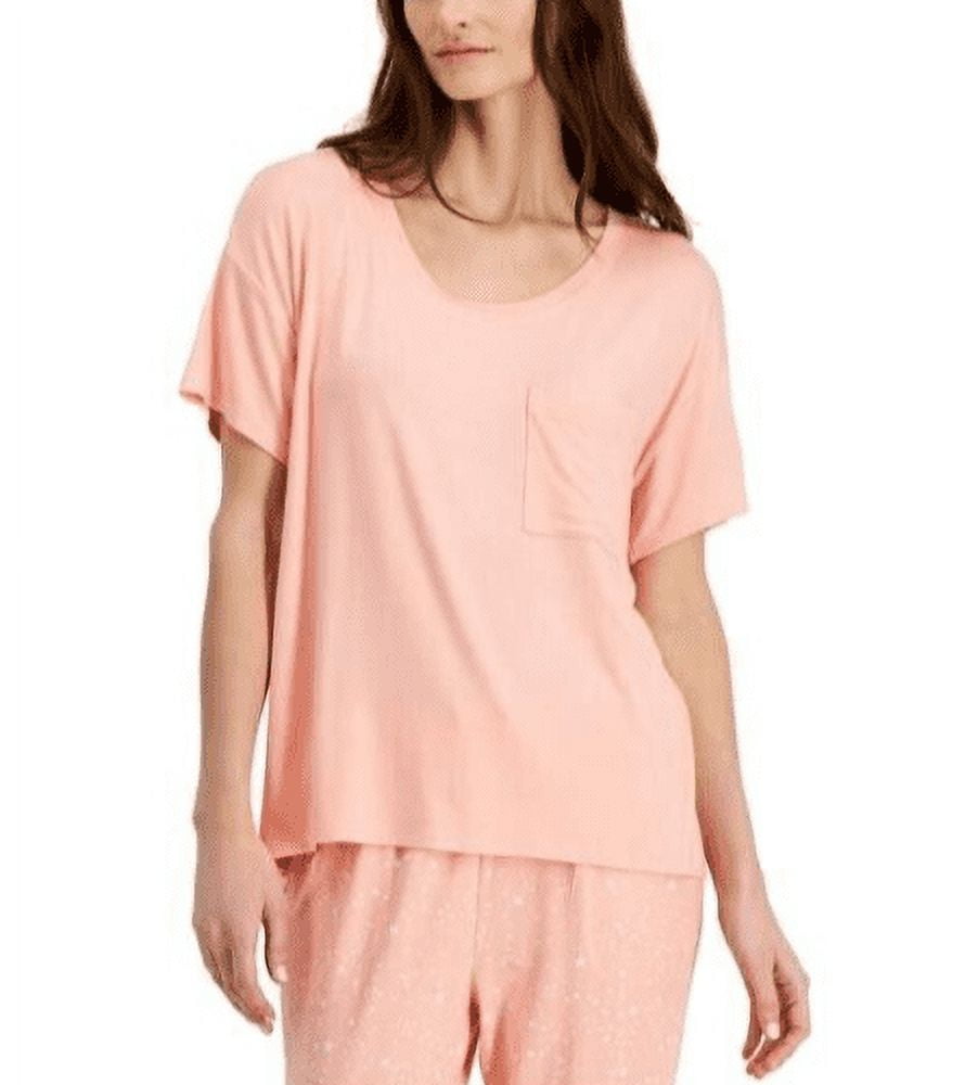 Alfani Super Soft Scoop-Neck Pajama Top -Satin Pink-Small - Walmart.com
