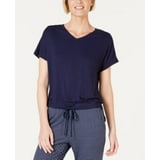 Alfani Women's Ribbed Top V-Neck Sleepwear Intimates Navy Ink XXXL ...
