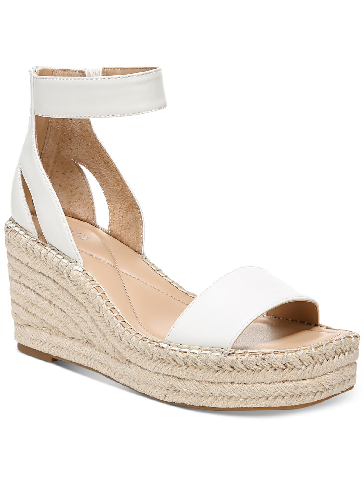 Alfani Womens Cohjo Faux Leather Padded Insole Wedge Sandals - Walmart.com
