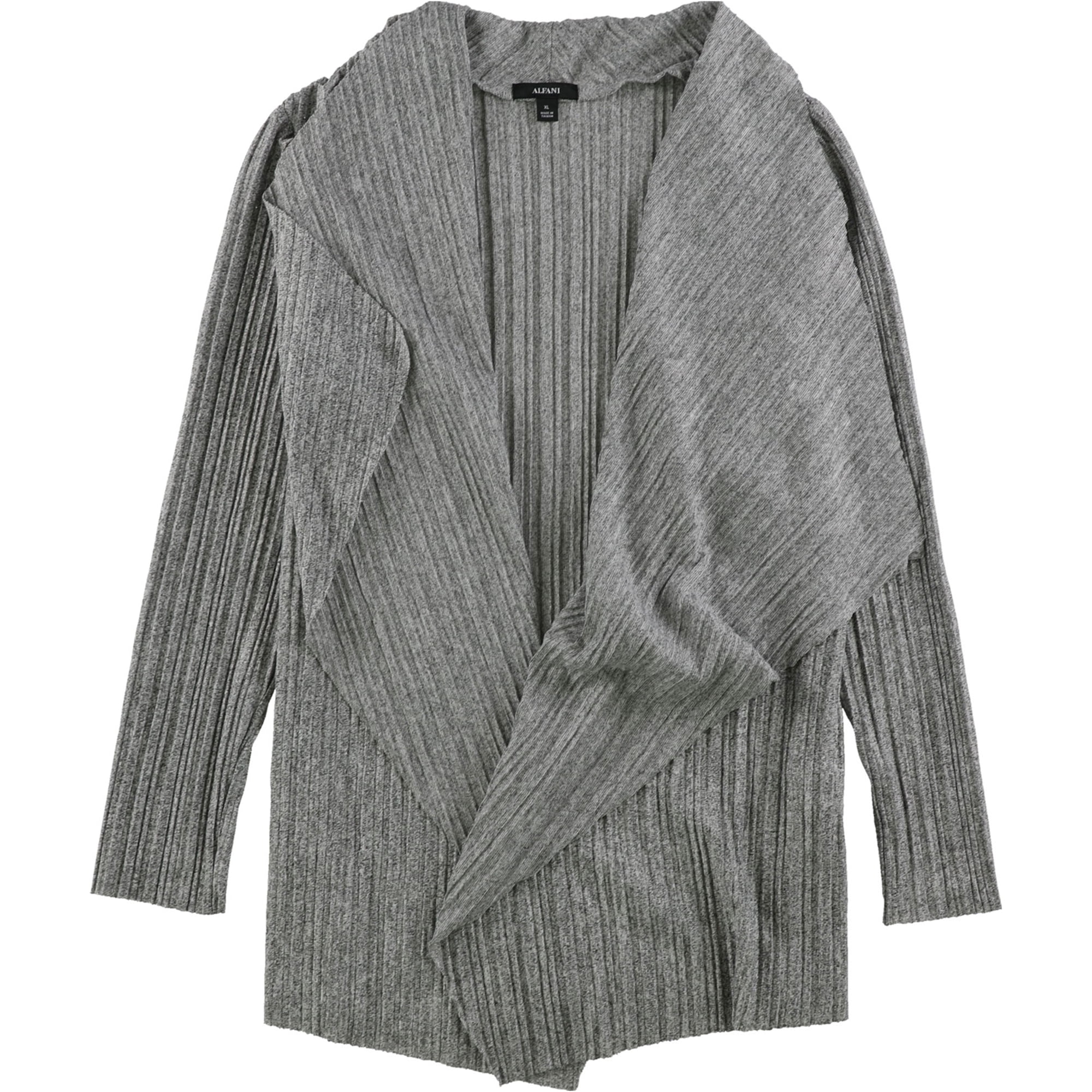 Alfani Womens Draped Cardigan Sweater, Grey, Small - Walmart.com