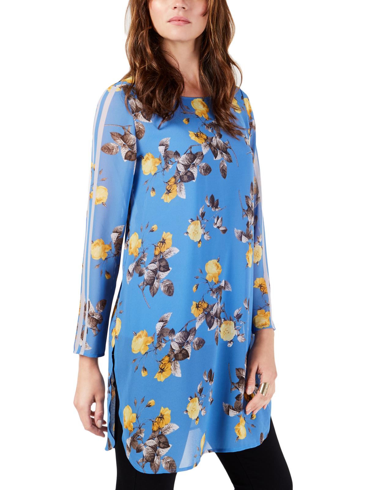 Alfani Womens Striped Floral Tunic Top - Walmart.com