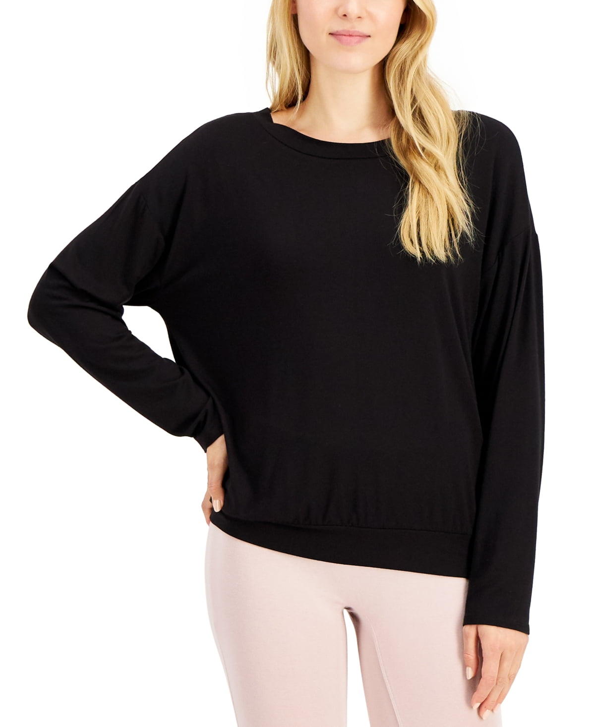 Alfani Womens Super Soft Modal Long-Sleeve Sleep Top - Walmart.com