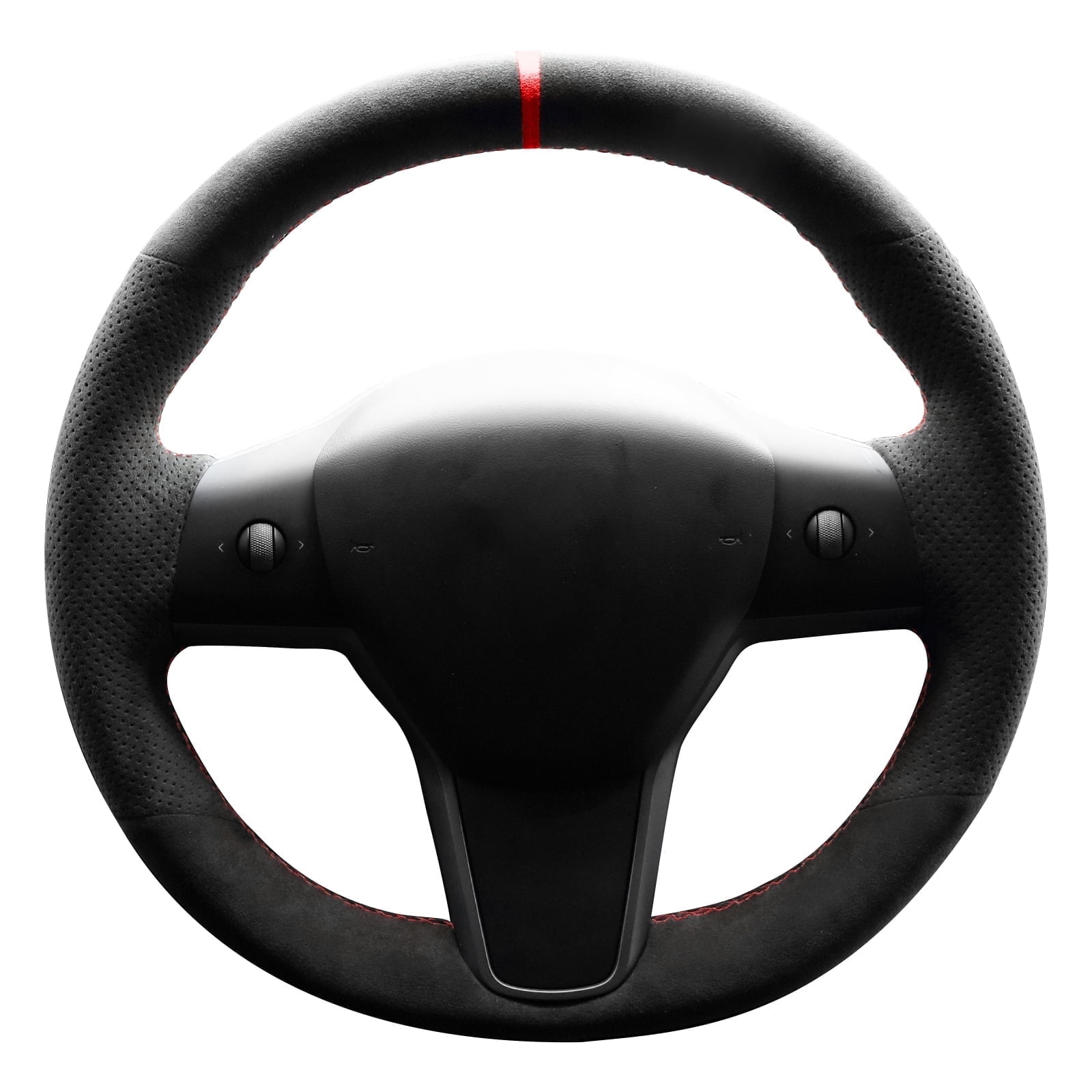 Alfanxi Hand Stitch Sewing Italy Alcantara Car Steering Wheel Cover ...