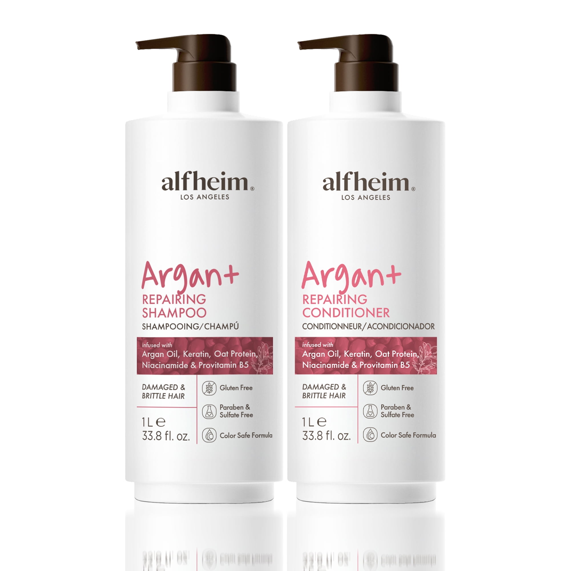 Alfheim Argan Repairing Shampoo and Conditioner Set for Dry Damaged ...