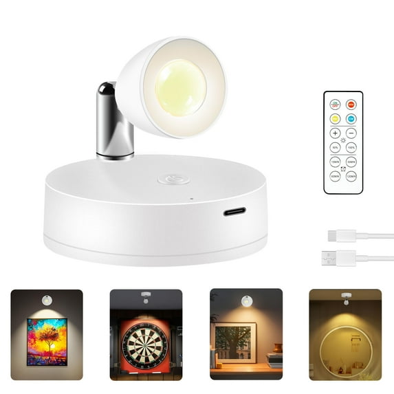 Alficedo Spot Lights Indoor, Wireless Rechargeable Picture Accent Light ...