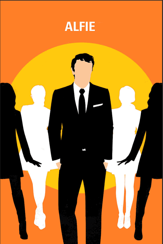 Alfie (1966) 24x36 Movie Poster - Michael Caine, Classic British Drama ...