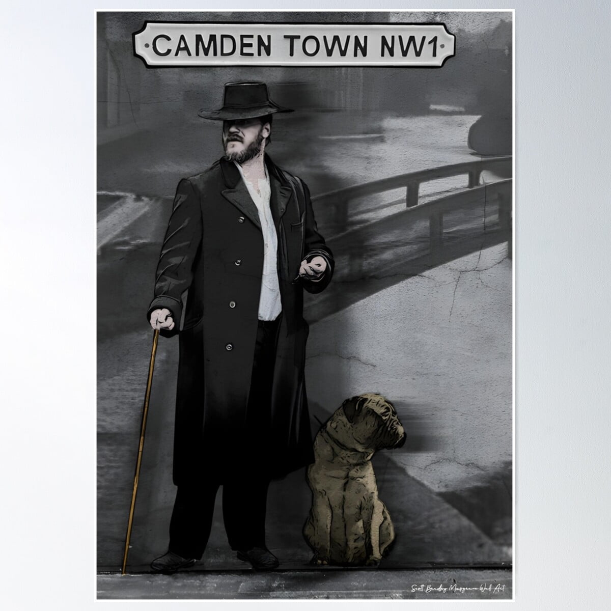 Alfie Solomons and his dog Cyril- Camden Town gangster Poster, 12x18 ...