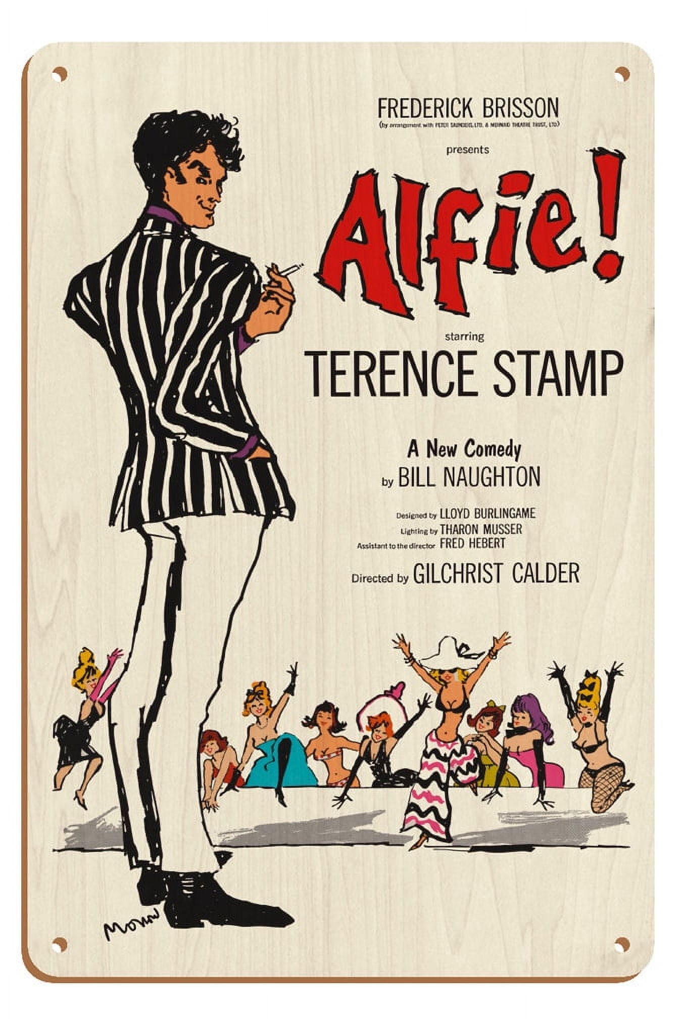 Alfie - Starring Terence Stamp - Vintage Broadway Poster by Tom Morrow ...