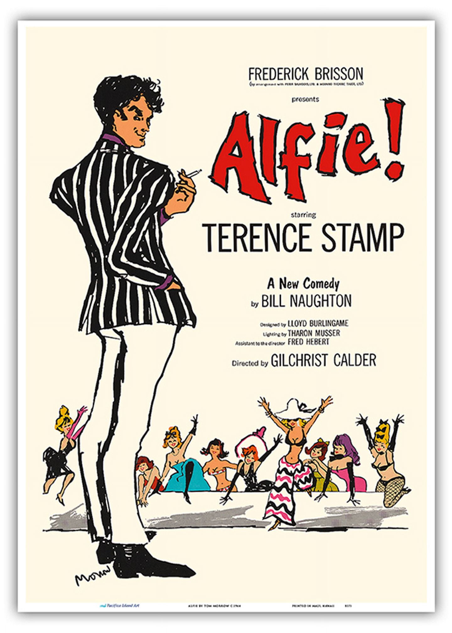 Alfie - Starring Terence Stamp - Vintage Broadway Poster by Tom Morrow ...
