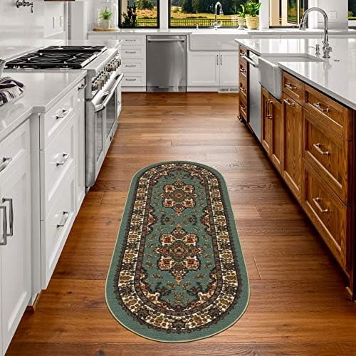 Alfombras Oriental Traditional 2X5 Non-Skid (Non-Slip) Low Profile Pile ...