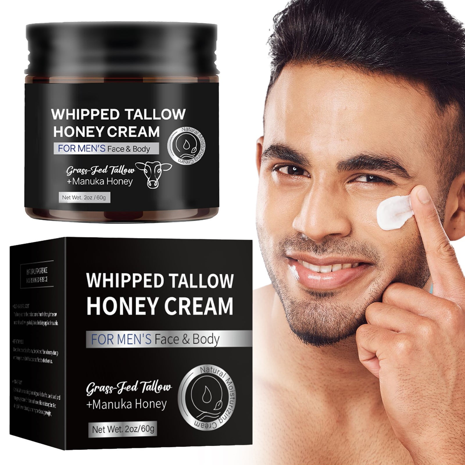 Alfon Beef Tallow and Honey Balm, Grass Fed Whipped Beef Tallow With ...