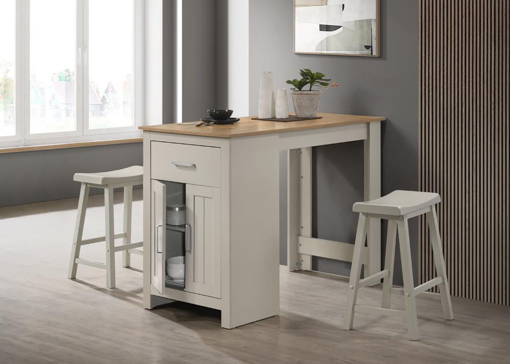 Alfonso 47" Light Gray Small Space Counter Height Dining Table with ...