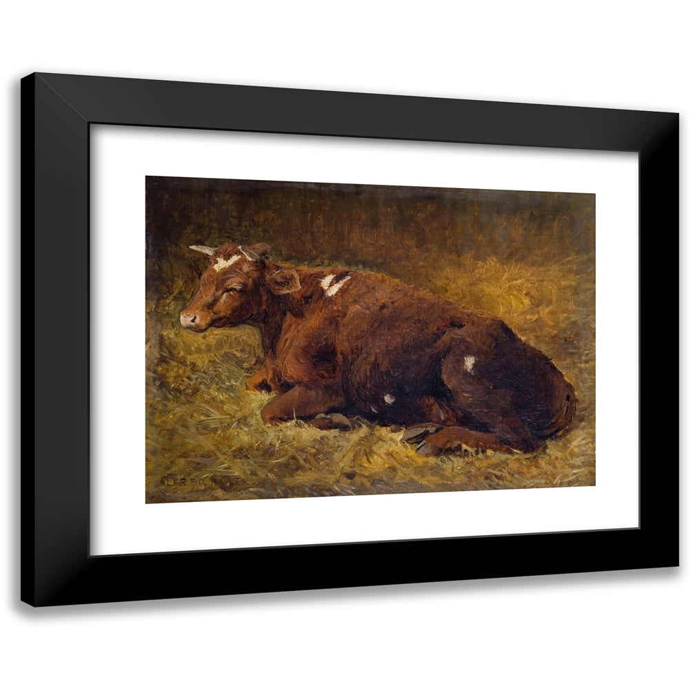Alfred Baker 24x18 Black Modern Framed Museum Art Print Titled - A Cow ...