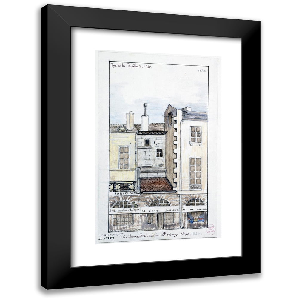 Alfred Bonnardot 11x14 Black Modern Framed Museum Art Print Titled - Remains of the Old Outdoor ...