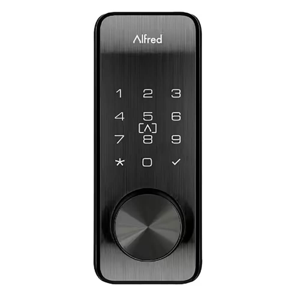 Alfred DB2SKEYBL DB2S Smart RFID Deadbolt Lock with Key - Black ...