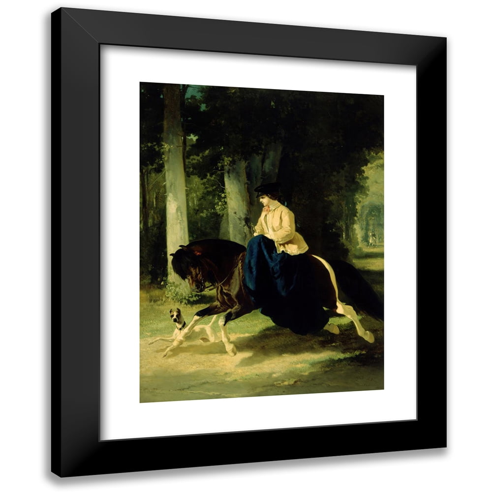 Alfred De Dreux 11x14 Black Modern Framed Museum Art Print Titled ...