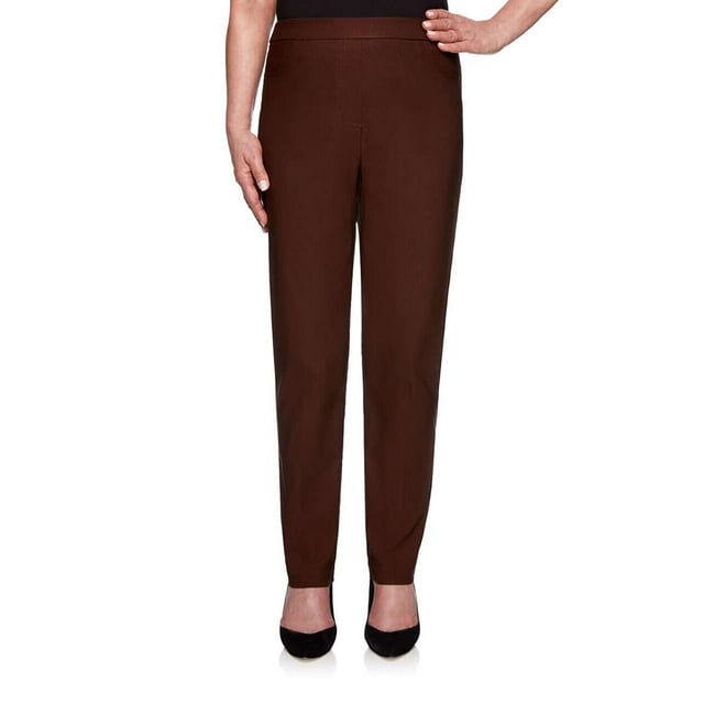 Alfred Dunner Women's Petite Classic Allure Fit Waist Slacks with ...