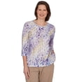 Alfred Dunner Womens Animal Print Ribbed Knit Top - Walmart.com