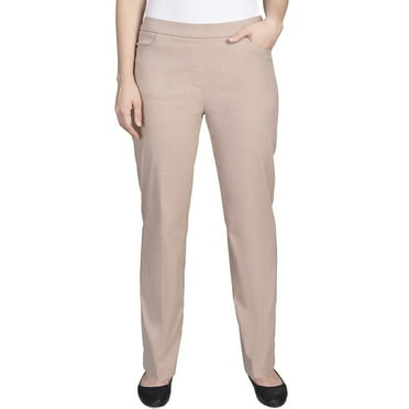 Alfred Dunner Womens Classic Allure Fit Proportioned Pant With Elastic Comfort Waistband ...