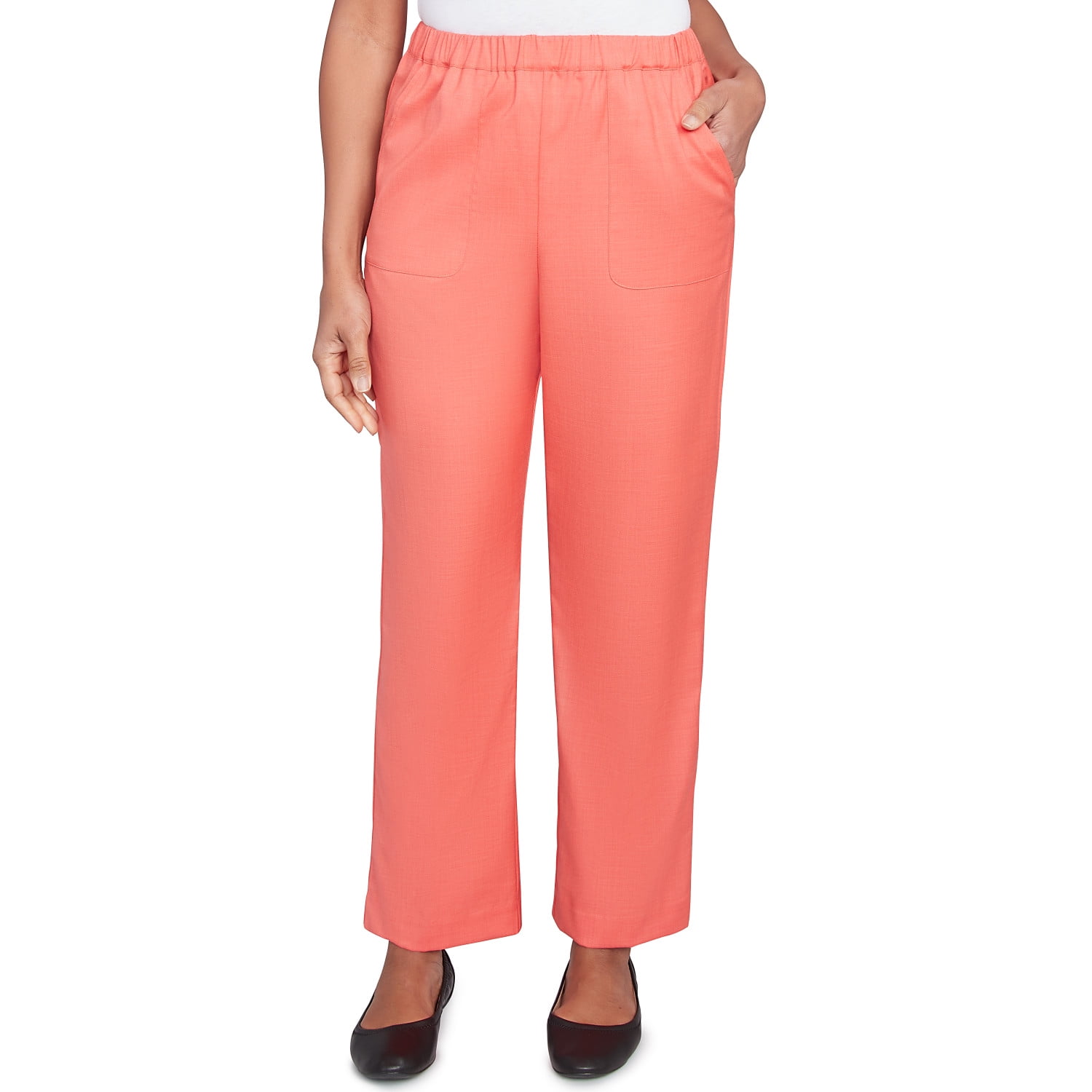 Alfred Dunner Womens Classic Balanced Side Pocket Short Length Pants ...