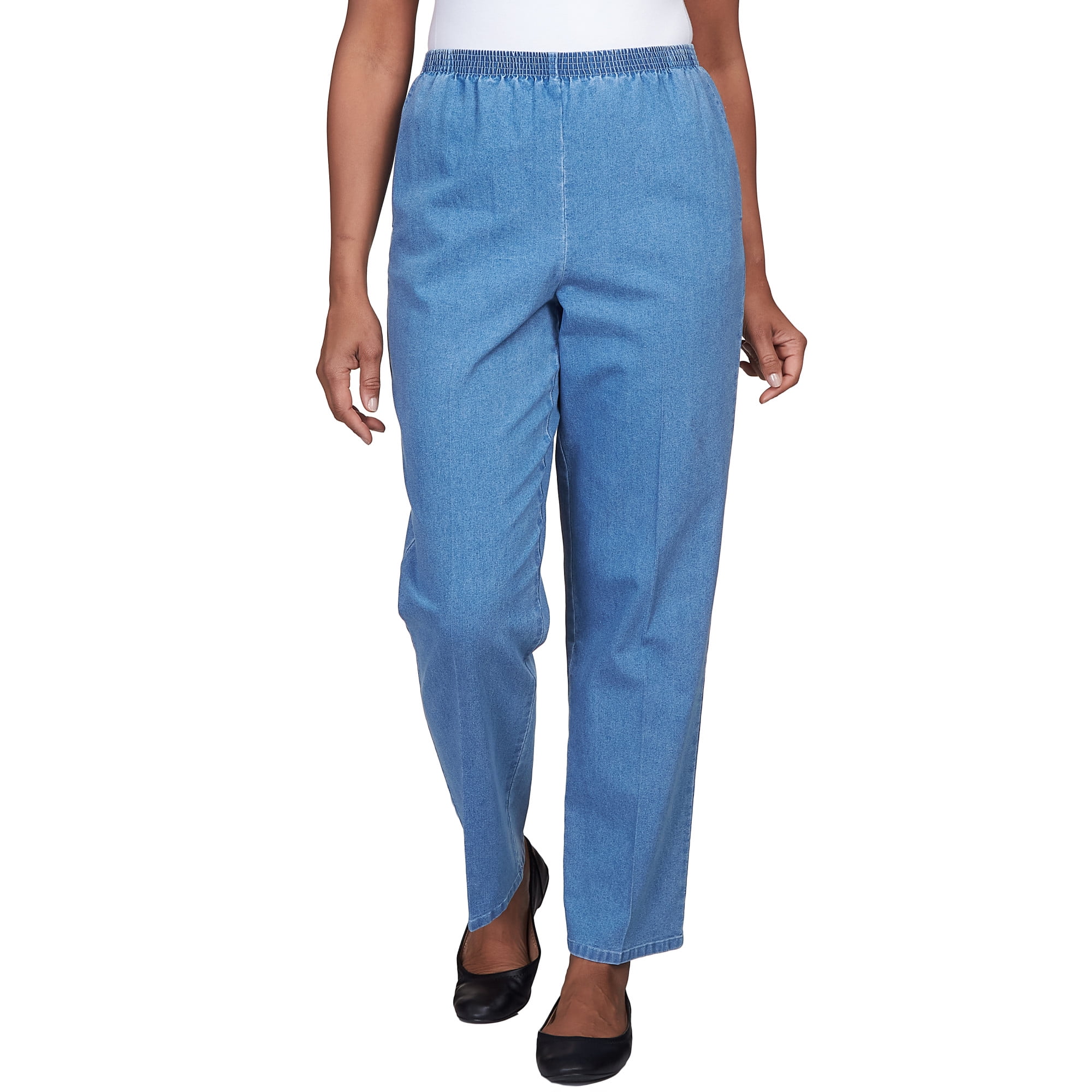 Alfred Dunner Womens Elastic Waist Short Length Denim Pant - Walmart.com
