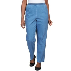Alfred Dunner Womens Petite Elastic Waist Short Length Pant - Walmart.com