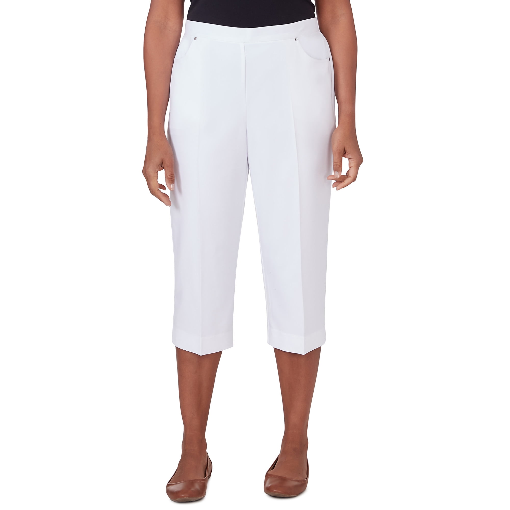Alfred Dunner Womens Island Twill Capri - Walmart.com