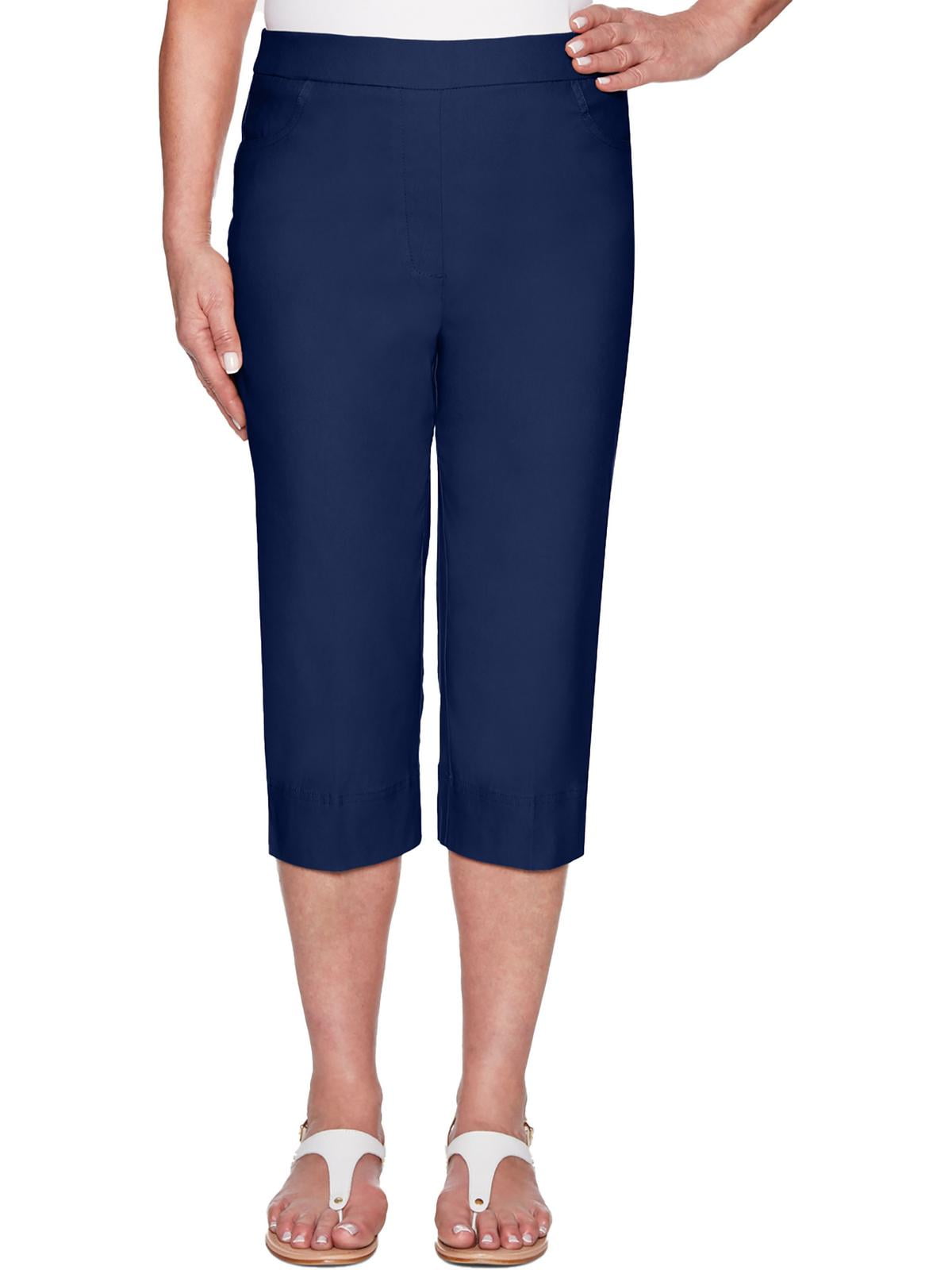 Alfred Dunner Womens Petites Slim Modern Fit Capri Pants - Walmart.com