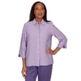 Alfred Dunner Womens Petite Box Textured Button Front Top - Walmart.com