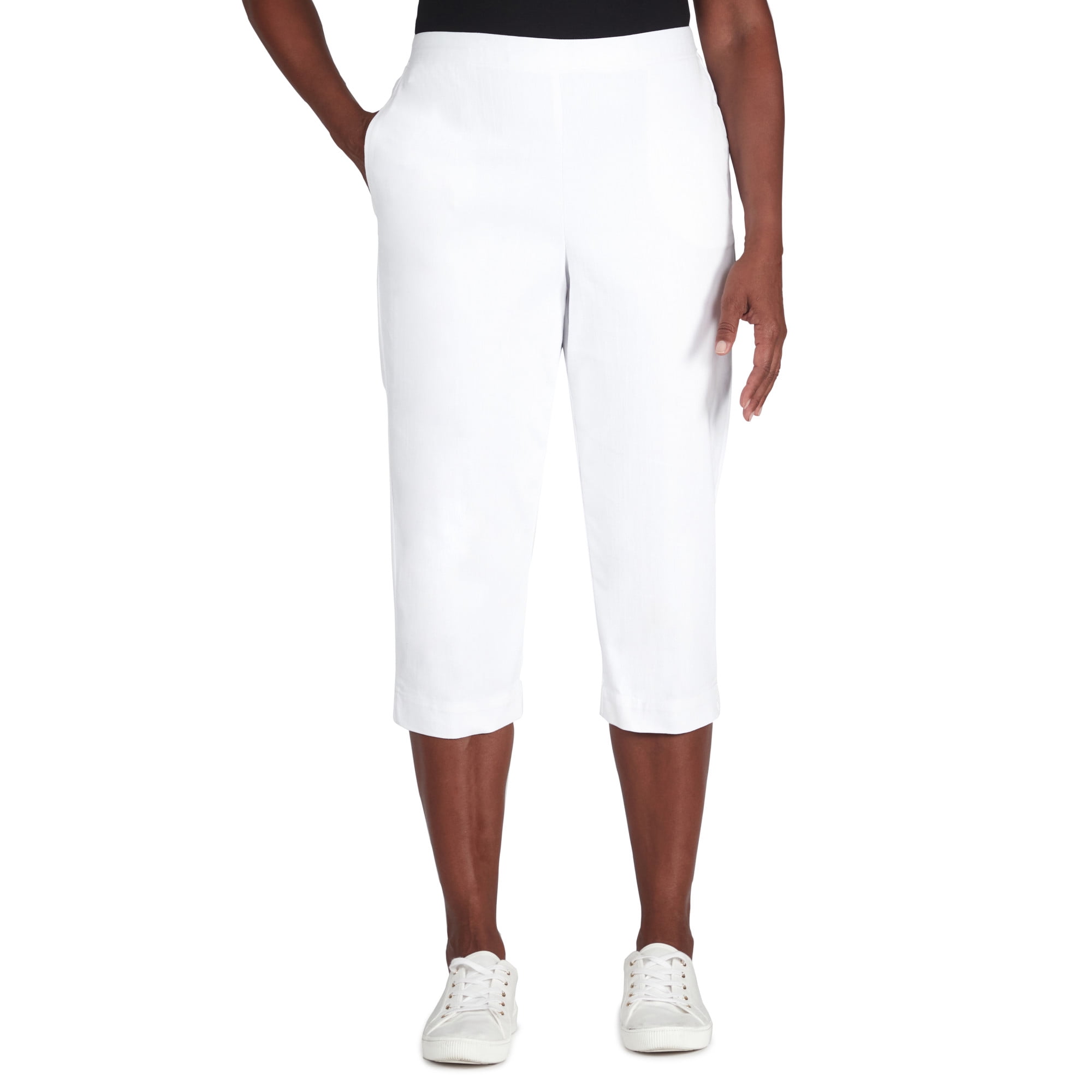 Alfred Dunner Womens Petite Relaxed Denim Capri - Walmart.com