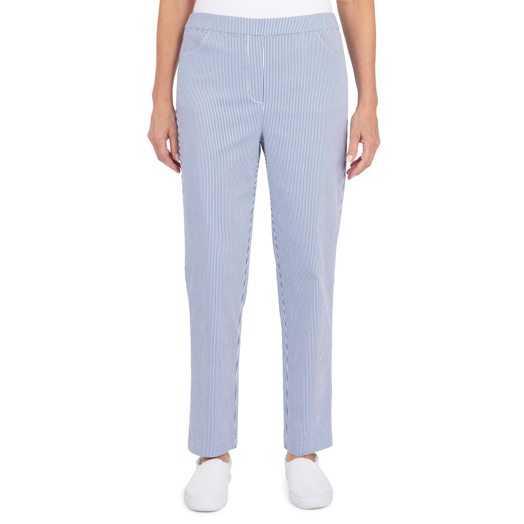 Alfred Dunner Womens Petite Stripe Allure Short Length Pant - Walmart.com