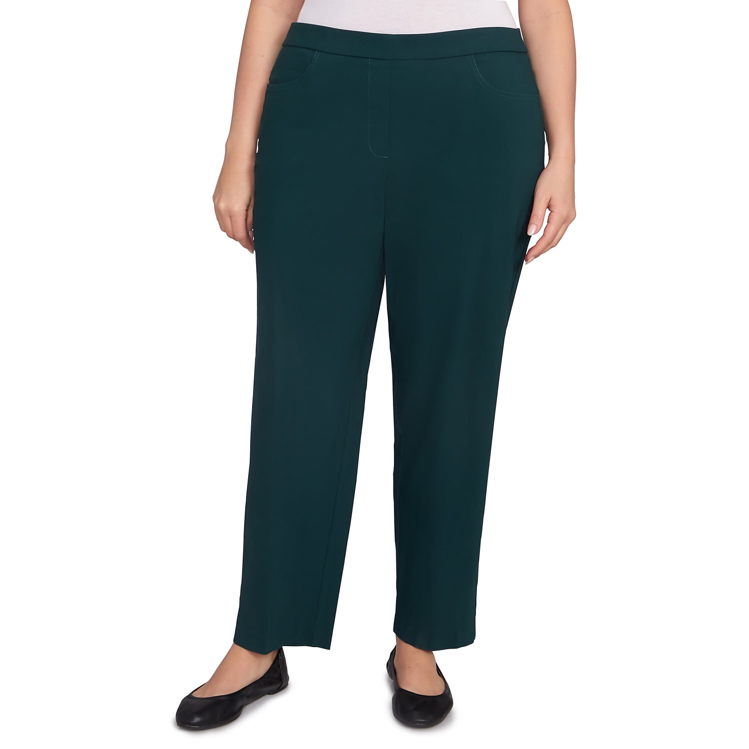Alfred Dunner Womens Plus-Size Allure Fitted Stretch Short Length Pant - Walmart.com