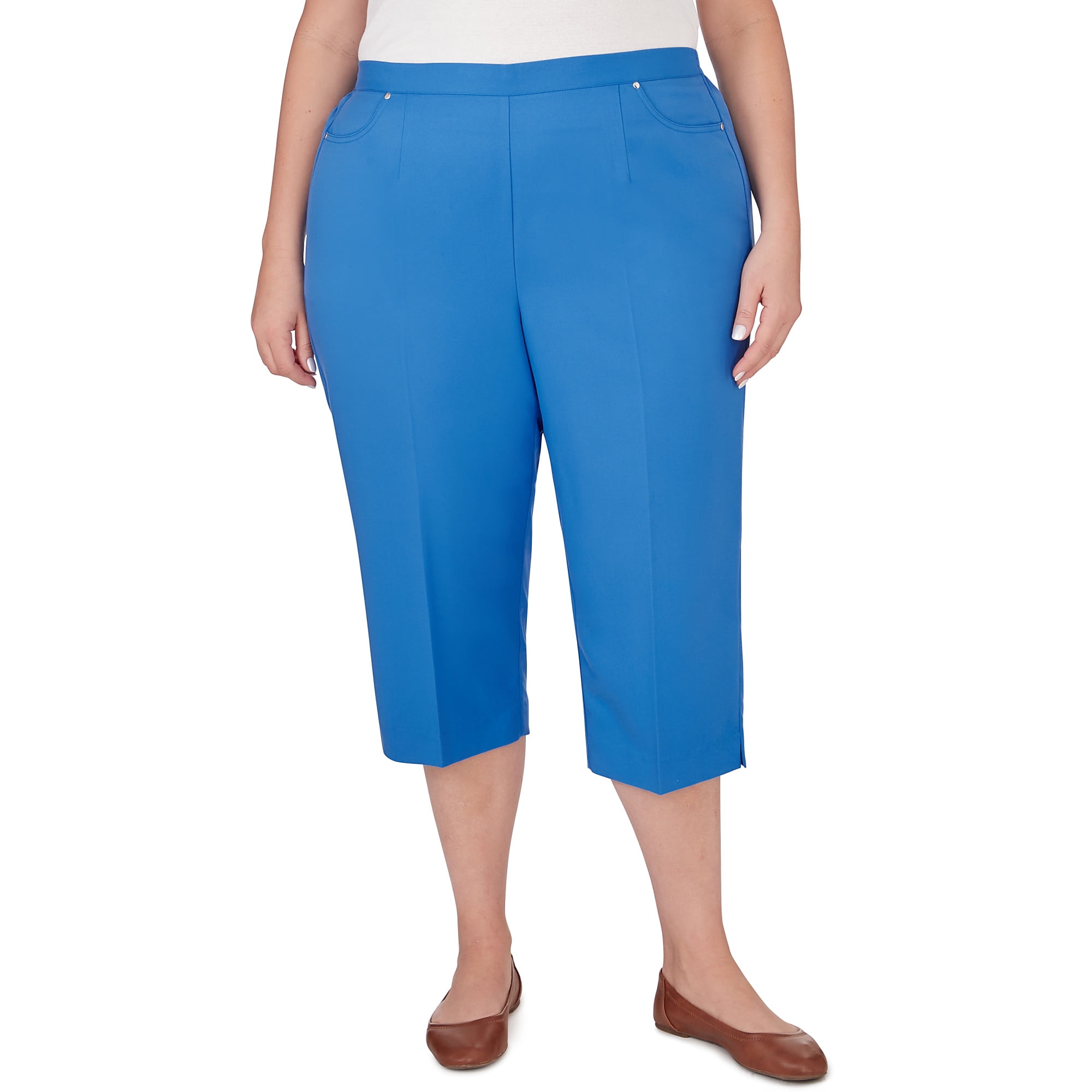 Alfred Dunner Womens Plus-Size Island Twill Capri - Walmart.com